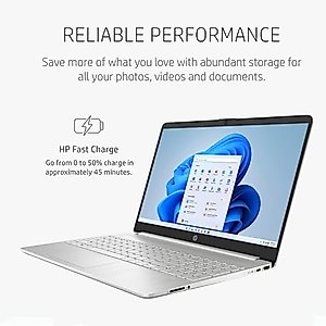 HP Newest 15.6" Touchscreen Laptop, Intel 6-Core i3-1215U Processor, 8GB RAM, 512GB SSD, Intel UHD Graphics, WiFi, Fast Charge, HDMI, Thin & Portable, Long Battery Life, Windows 11 Home