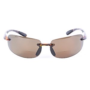 Mass Vision® Lovin Maui Bifocal Sunglasses Light Weight TR-90 Frames for Men and Women. (Tortoise, 1.0)
