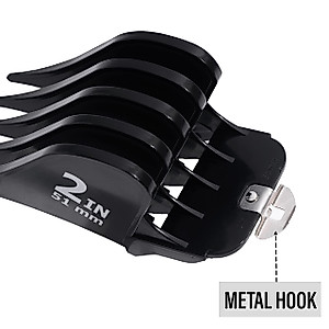 Wahl Clipper Guards 10 12 16 Hair Clipper Guards Extra Long Clipper Guard for Trimmer Guard Attachments 2 Inch Clipper Guides Multiple Sizes Universal 1 & 1/4" 1 & 1/2" 2"