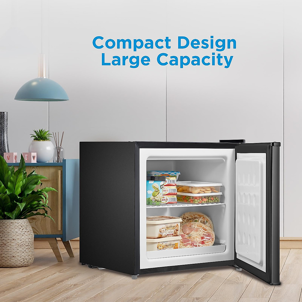 Midea MRU01M3ABB Freezer, 1.1 Cu.ft, Black, 30 Pounds