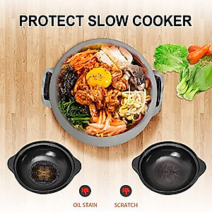 Silicone Slow Cooker Liners, Reusable Crock Pot Liners for 6-7 Qt, Heat Ressistant Divider Insert for Oval or Round Crock Pot, Replace Cooking Bags that Tend To Leak, BPA Free, Leakproof (Gray)