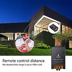 eMylo Smat Wireless Remote Switch AC 100V 220V 240V Relay RF Remote Light Switch Smart Wall Light Switch for Household Appliances and Industrial Equipment with 100m Remote Range