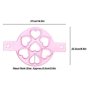 2Pcs Pancake Mold Maker Reusable Silicone Egg Ring Non-stick Fried Egg Cooker Pan Flip Mold DIY Kitchen Cooking Tool