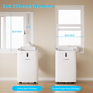 Wiytamo 14,000 BTU Portable Air Conditioners for Room Up to 700 Sq.Ft, Cool, Heat, Dehumidifier & Fan 4 in 1 Portable AC Unit, Room Air Conditioner with LED Display & Remote/24 Hrs Timer/Auto Swing