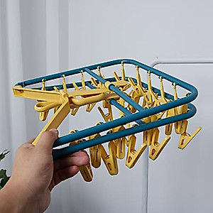 Cabilock Multipurpose Hanger Folding Hangers Pants Rack Hanger Foldable Garment Rack Wall Hangers for Clothes Multipurpose Clothes Hanger Plastic Hanger Drying Rack Coat Hanger to Rotate