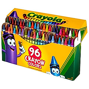 Crayola Classic Color Crayons in Flip-Top Pack with Sharpener, 96 Colors, Gift for Kids