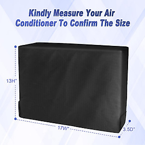 i frmmy Waterproof Insulated Indoor Air Conditioner Cover for Inside Window AC Unit, 17''Wx 13''Hx 3.5''D- Black