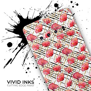DesignSkinz Karamfila Watercolo Poppies V24 Protective Vinyl Decal Wrap Skin Cover Compatible with The Samsung Galaxy S20 (Screen Trim & Back Glass Skin)