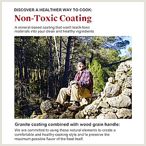 Caannasweis Nonstick Granite Frying Pan Skillet, Non Stick Omelette Fry Pans, Omelet Egg Pan, Stone Cookware Chef's Pan, Induction Compatible, PFOA Free (Gray, 8 Inch)