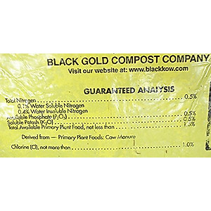 Black Kow Nitrogen Phosphate Composted Cow Manure Fertilizer for Soil, Flowers, Potted Plants, Raised Beds, and Compost Tea, 4 Pounds