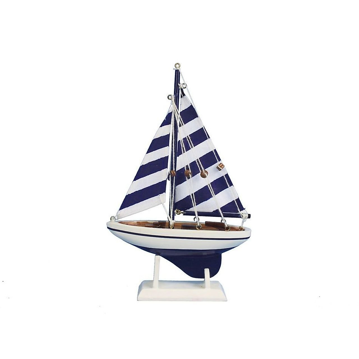 Hampton Nautical Blue Striped Pacific Sailer, 9"