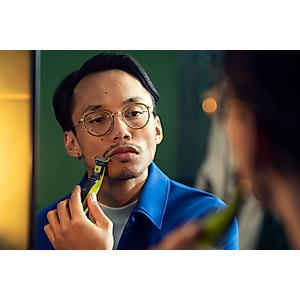 Philips OneBlade 2 Stainless Steel Replacement Blades for Face, Compatible with All OneBlade Beard Trimmers, Body Groomers, Electric Razors (Model QP220/50)