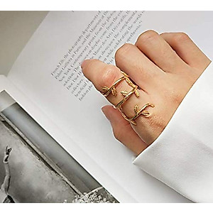 Helen de Lete Flower Vine S925 Sterling Silver Adjustable Ring