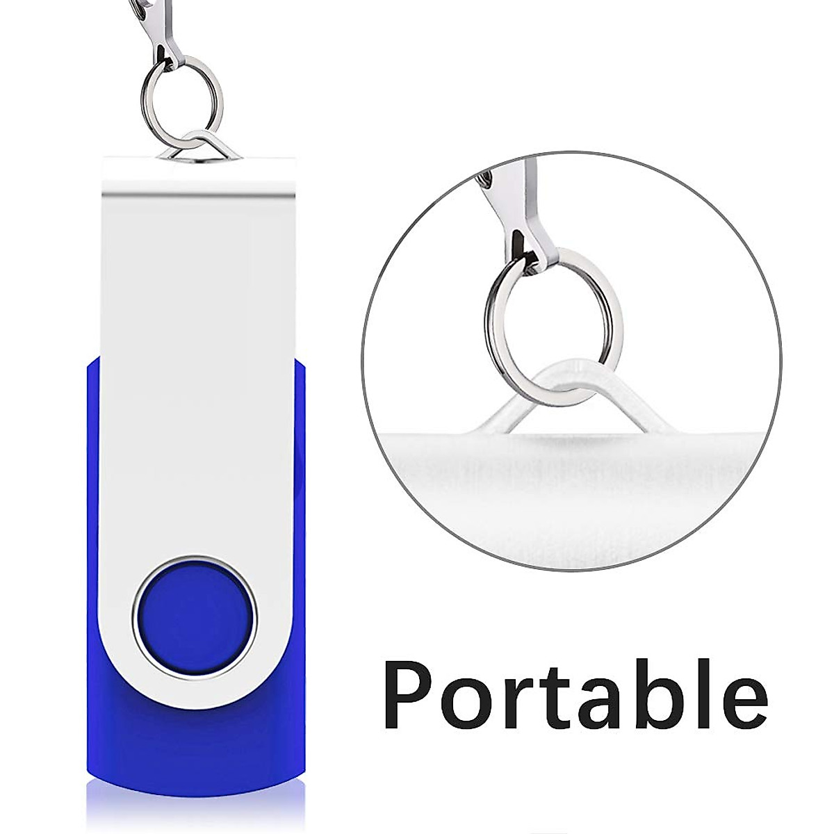 Custom Logo USB Flash Drives Thumb Drives Logo Personalized Flash Drive USB Drive Memory Stick Key Credit USB Drive - Bulk Flash Drives,Blue(16 GB, 20 Pieces)