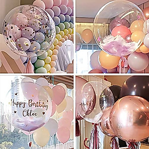 Zodight Clear Balloons,Pre Stretched 36"Big Bobo Balloons 4 Pcs Transparent Balloon for Christmas Halloween Valentine's Day Wedding Birthday Party Decorations