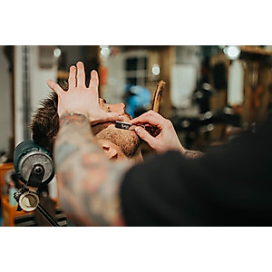 Cut Throat Straight Razor for Men by KING'S CUT THROAT ® - Men’s Cutthroat Shaving Straight Slider – Leather Travel Pouch and Velvet Kit Bag Included – Essential Male Grooming Accessory for Beards