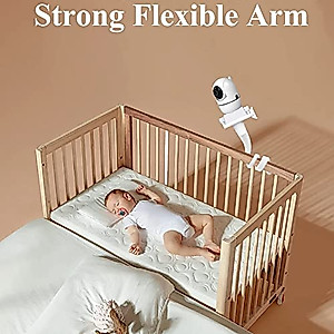 Universal Baby Monitor Mount.JAMYOK Baby Camera Holder Compatible with VTech VM901 / VM919HD/VAVA/HIPP Baby Camera,Baby Monitor Shelf for Crib Nursery Compatible with Most Baby Monitors