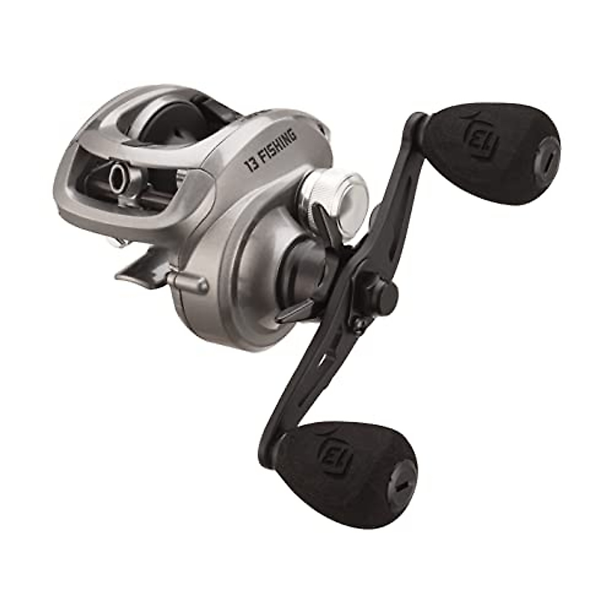 13 FISHING - Inception Slide Baitcast Reel - 8.1:1 Gear Ratio - Left Hand Retrieve (Fresh+Salt) - INSLD2-8.1-LH, Gray