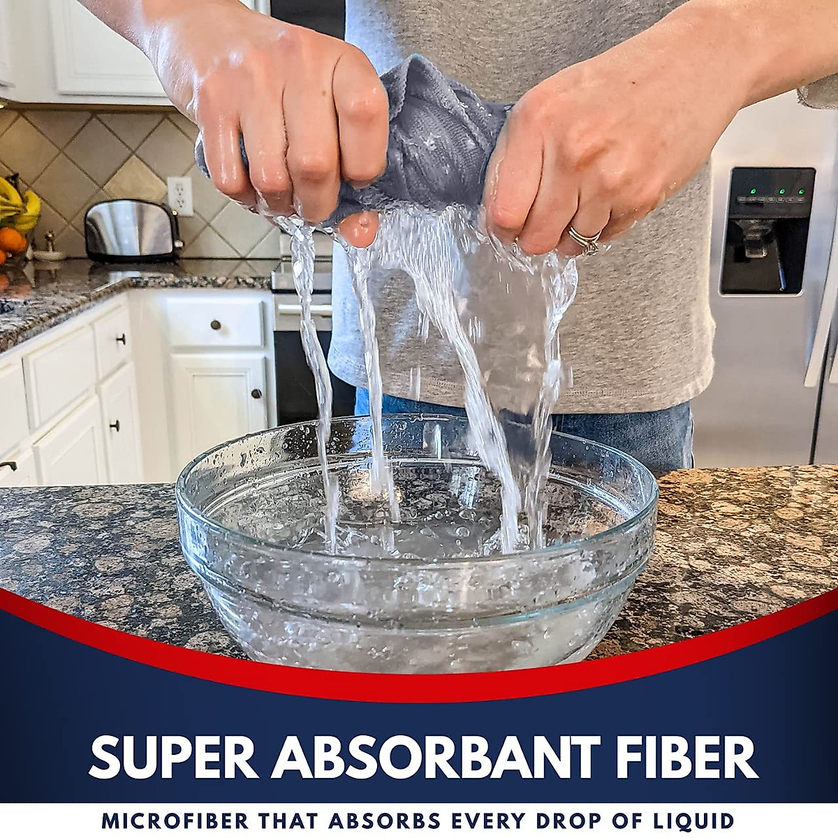 USANOOKS Microfiber Cleaning Cloth - (12x16 inches) High Performance - Ultra Absorbent Weave Traps Grime & Liquid for Streak-Free Mirror Shine - Lint Free Towel - 12x16 Inch (Pack of 8)