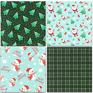 BLEDS Scrapbook Paper, 24 Sheets Christmas Scrapbooking Paper Pad 6x6 inch, One Single-Side Scrapbooking Paper Supplies For Xmas Festival Craft Junk Journal Card-Making Decorative Background