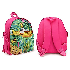 Yellow Submarine Backpack For Girls Boys Lightweight Shoulder Bag Daypack With Adjustable Strap For School Travel