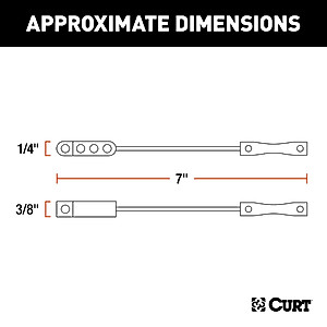 CURT 58761 Vehicle and Trailer-Side 4-Pin Flat Wiring Harness Dust Covers, 2-Pack, Black