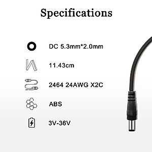 AZOR Chorus Guitar Effect Pedal Pure Analog Mini Pedal with Guitar Pedal Power Cable,9V Battery Clip Converter Power Cable