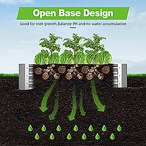 Raised Garden Bed Outdoor Aluminum Planter Box Kit for Vegetables Flower Herb, 2 Sets, 38x38x12 in