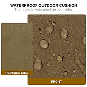 Faible Poisson Outdoor Bench Cushion and Replacement Cover, 60 x 18 Inch Waterproof Porch Swing Cushions with Handle and Anti-Slip Straps for Garden Patio Furniture