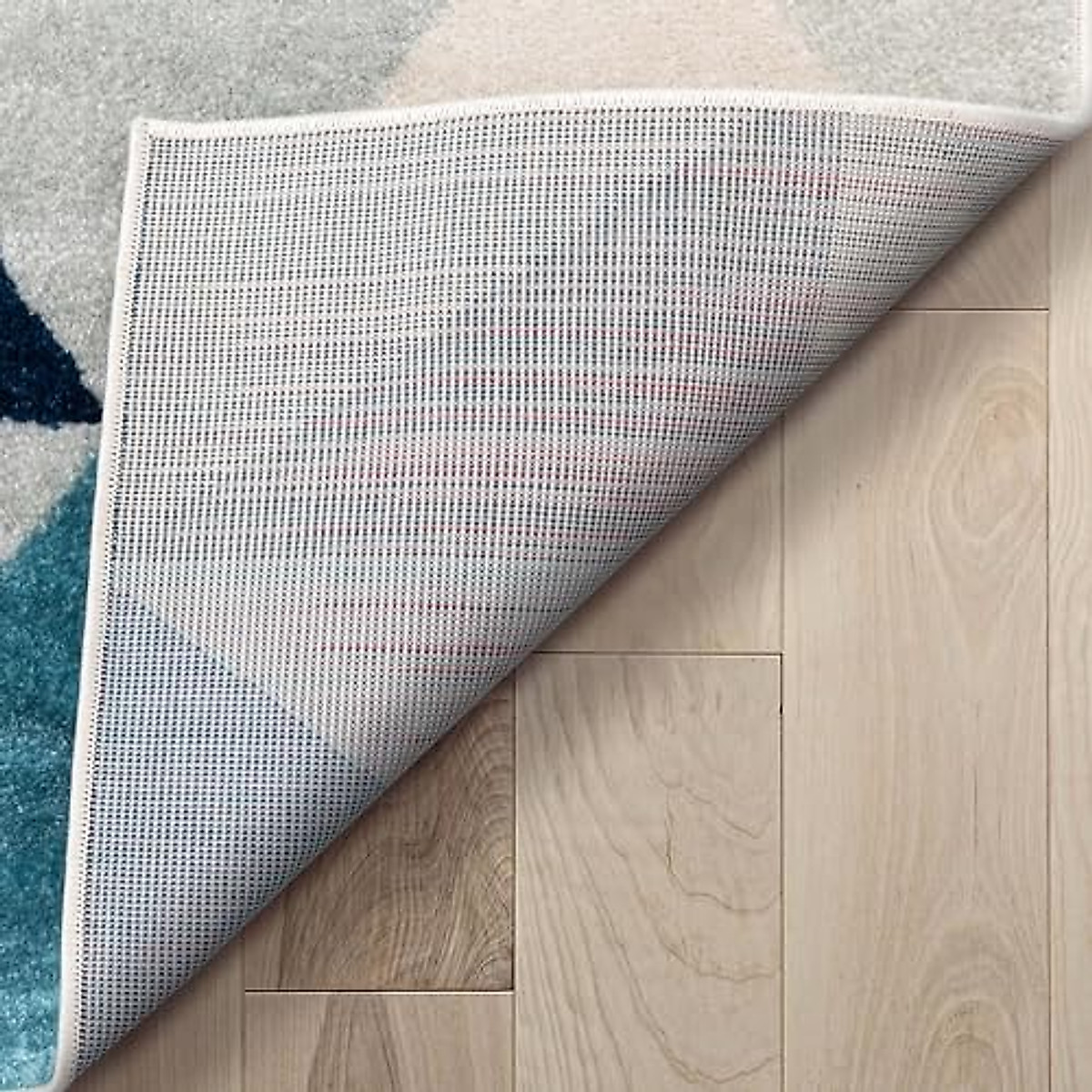 Well Woven Isometry Blue & Grey Modern Geometric Triangle Pattern Area Rug 7'10" x 9'10" Soft Shed Free Easy to Clean Stain Resistant