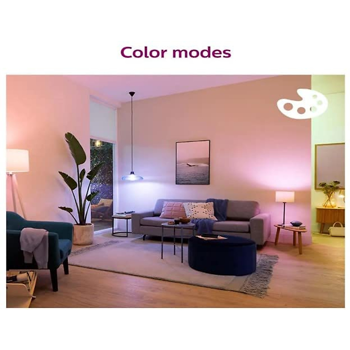 Philips Color and Tunable White BR30 LED 65-Watt Equivalent Dimmable Smart Wi-Fi Wiz Connected Wireless LED Light Bulb, Compatible with Alexa, Google Assistant, Siri, 2-Pack Recessed Can Light Bulbs