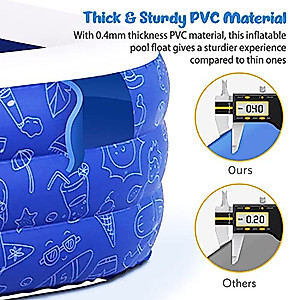 Inflatable Swimming Pool for Kids,120"x72"x22" Full-Sized Family Swim & Ball Pool for 2 3 4 5 Years Old Kids and Adults, Summer Swim Center for Garden and Backyard