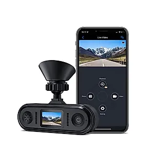 Dash Cam Built in WiFi Car Dashboard Camera Recorder with FHD 1080P, Mini Screen Dashcams for Cars with Night Vision, Loop Recording, G-Sensor, APP