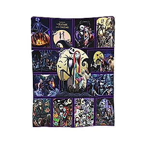 Christmas Blanket Flannel Halloween Throw Blanket Ultra Soft Warm Plush Bedding for Couch Bed Living Room Sofa Kids Children Adults Gifts 60"X50"