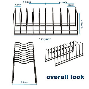 Y.Z.Bros Pot Lid Holder Organizer, Kitchen Countertop Storage Rack Cutting Boards, Bakeware, Pots & Pans, Serving Trays, Reusable Containers in Cabinet Pantry, Stainless Steel