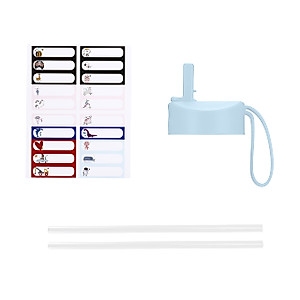 IRON °FLASK Kids Water Bottle - Straw Lid, 20 Name Stickers, Vacuum Insulated Stainless Steel, Double Walled Tumbler Travel Cup, Thermos Mug - Ocean Amigos, 14 Oz