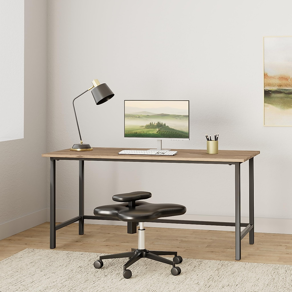 HANS Hans Meditation Chair,Cross Legged Kneeling Chair for Ergonomic Posture Corrective Seat (Balck) 211 211