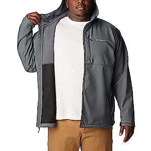 Columbia Men's Ascender Hooded Softshell Jacket, Graphite, Medium