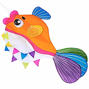 emma kites 29-inches Balloon Fish Windsock Hanging Décor for Garden Backyard Balcony Porch Campsite Decoration