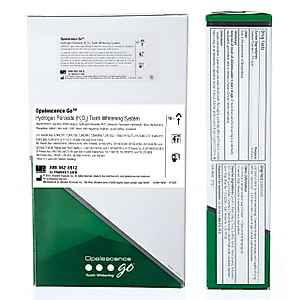 Opalescence GO 15% (10 Treatments) Original Prefilled Teeth Whitening Trays w/Travel Whitening Toothpaste 1.0 Oz. Hydrogen Peroxide - Cool Mint - Made by Ultradent.