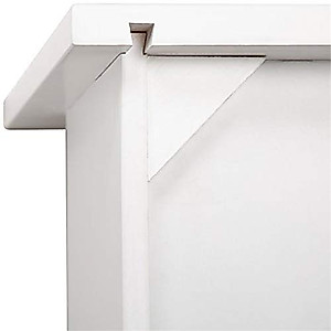 Atlantic Furniture AB55832 Columbia Staircase Bunk Bed with Raised Panel Trundle Bed, Full/Full, White