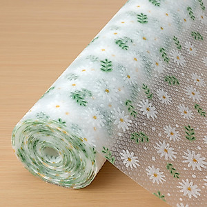 Shelf Liner and Drawer Liner, 12IN x 20FT Non-Slip Kitchen Cabinet Liner, Non-Adhesive Waterproof Durable EVA Cupboard Liner with Print for Shelves, Refrigerators, Cabinets and Storage