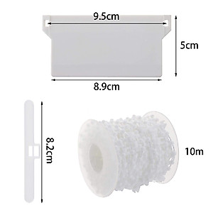 SING F LTD 31Pcs Vertical Blind Bottom Weights Accessories Repair Kit 89mm Vertical Blind Top Hangers 10M Chain and Connector Plastic DIY Replacement