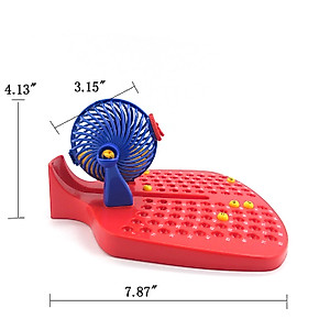 Bingo Game Set with 2.75 Inch Bingo Cage,100 Colorful Bingo Chips & Mini 4 in a Row Board Game with 30 Discs for Holiday