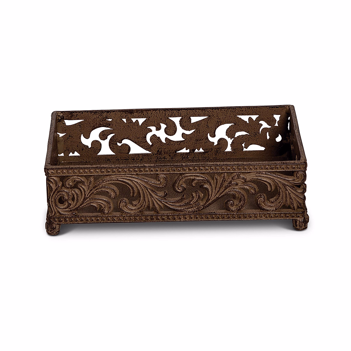 Acanthus Leaf Design Cast Metal Guest Towel Holder
