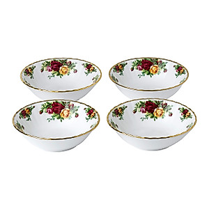 Royal Albert Old Country Roses Bone China Bowls 4pc Set, 6.2"