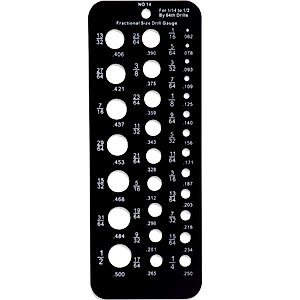 Drill Bit Gauge Hardened Plate Heavy Duty Nut Bolt Thread 29-Hole Screw Drill Bit Wire Gauge Metal Drill Bit Organizer Screw Checker Thread Gauge Black By - RamPro