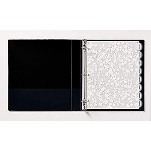 Avery Insertable Style Edge Plastic Dividers for 3 Ring Binders, 8-Tab Set, Assorted White Frosted Designs, 1 Set (11291)