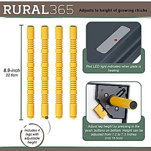 Rural365 Chick Heating Plate Brooder Plate - 16x24in Brooder Heat Plate for Chicks and Ducklings with Adjustable Height