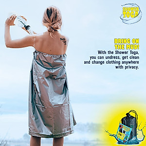 Shower Toga – Wearable Shower Garment, Privacy RV & Camping Shower, Surf Poncho, Shower Tent, or Portable Changing Room, Camping, Pool, & Outdoor Shower, Standard Size